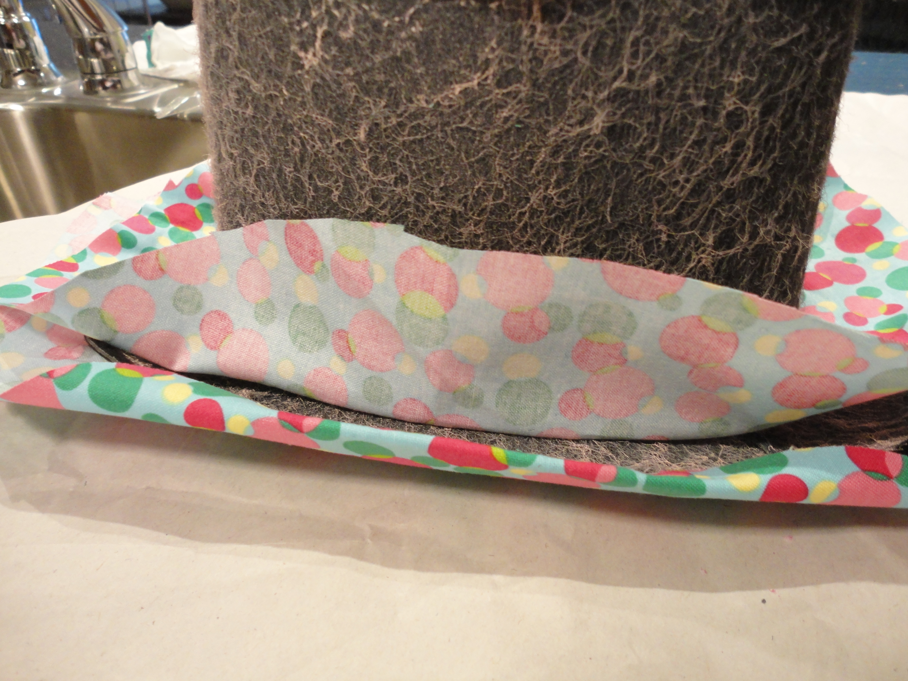 Chloe s Crafts Cover A Top Hat With Fabric Celebrate Decorate