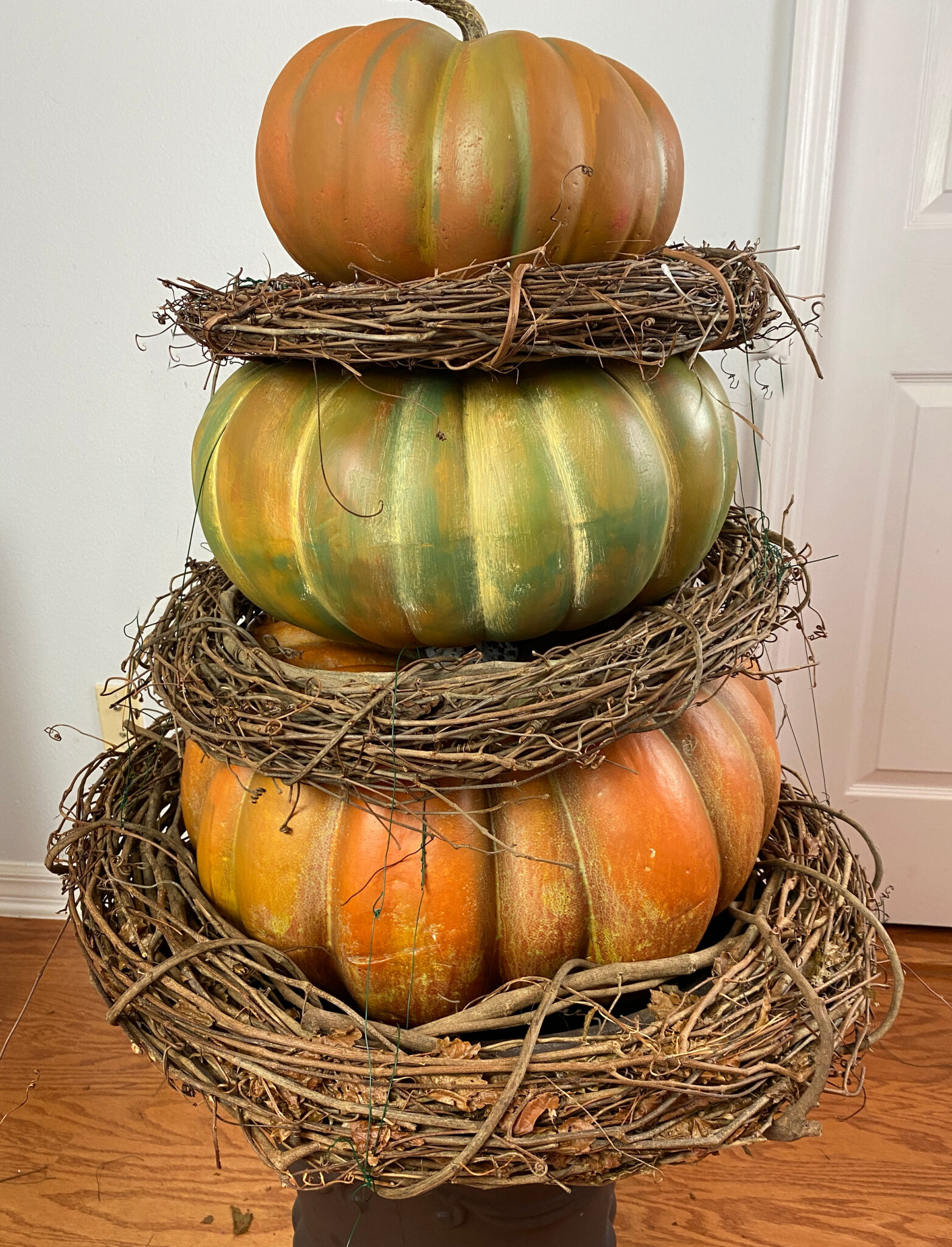 Stacked Pumpkins for Porch - Celebrate & Decorate