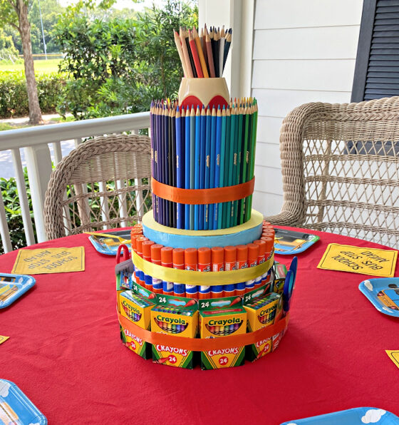 Back to School Supply Cake - Celebrate & Decorate